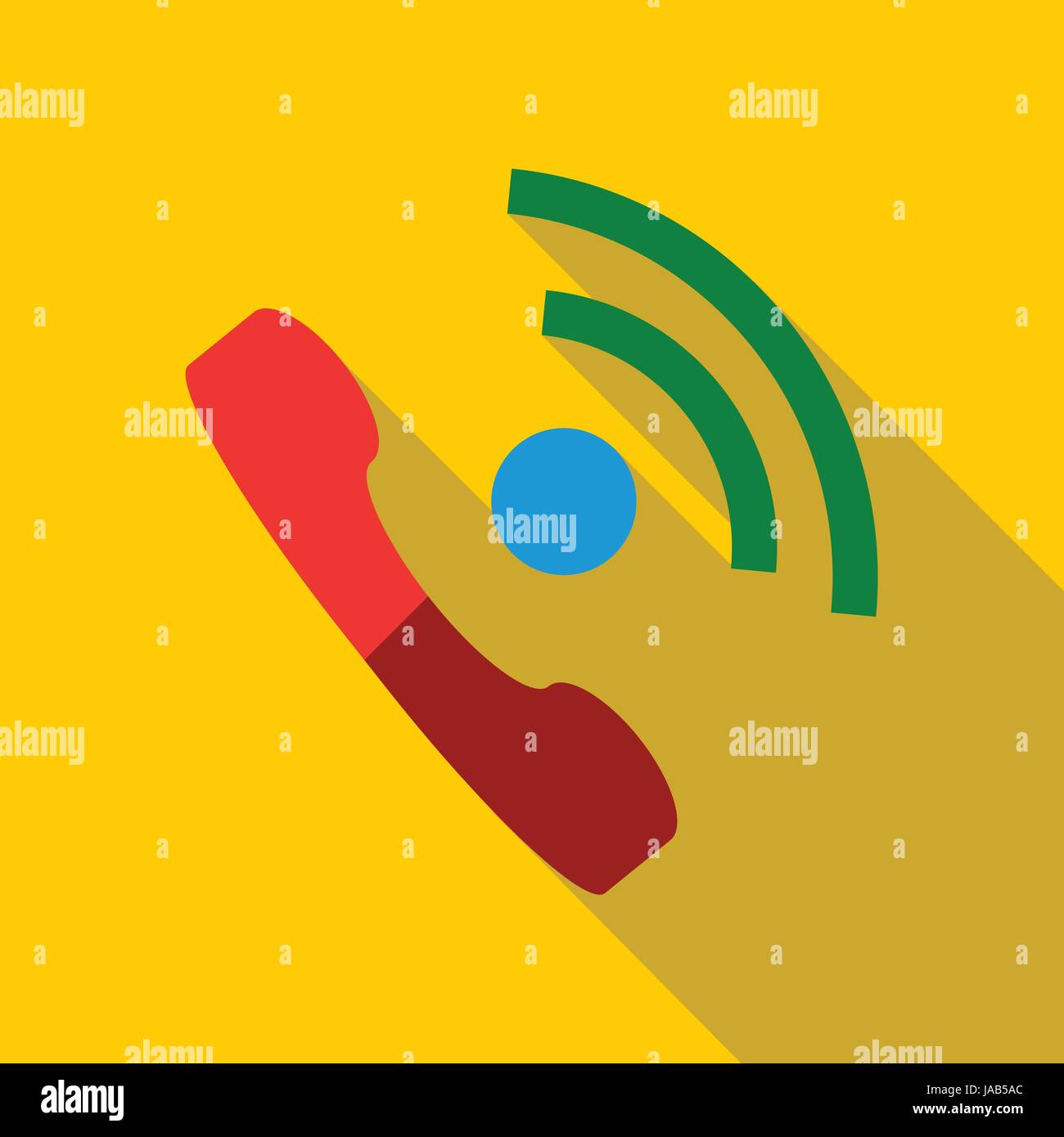 Talking on phone icon. Flat illustration of talking on phone vector ...