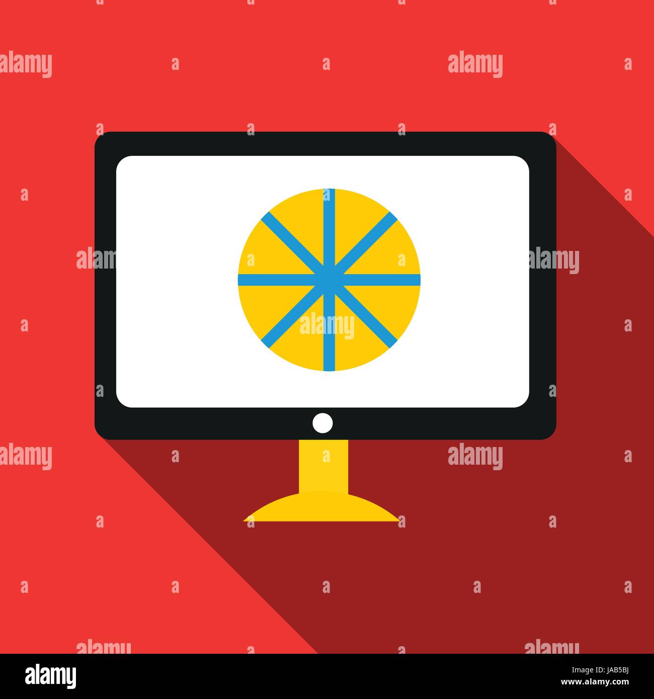 Computer monitor icon. Flat illustration of computer monitor vector icon for web Stock Vector ...