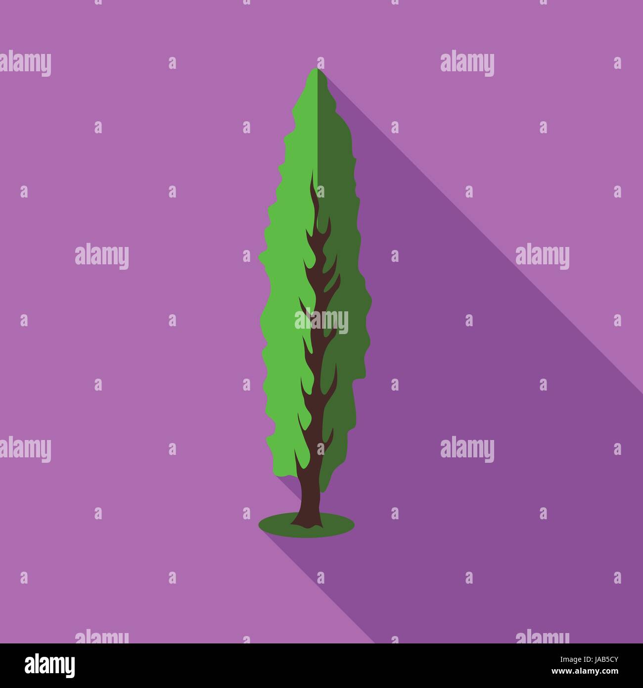 Tall green tree icon. Flat illustration of tall green tree vector icon ...