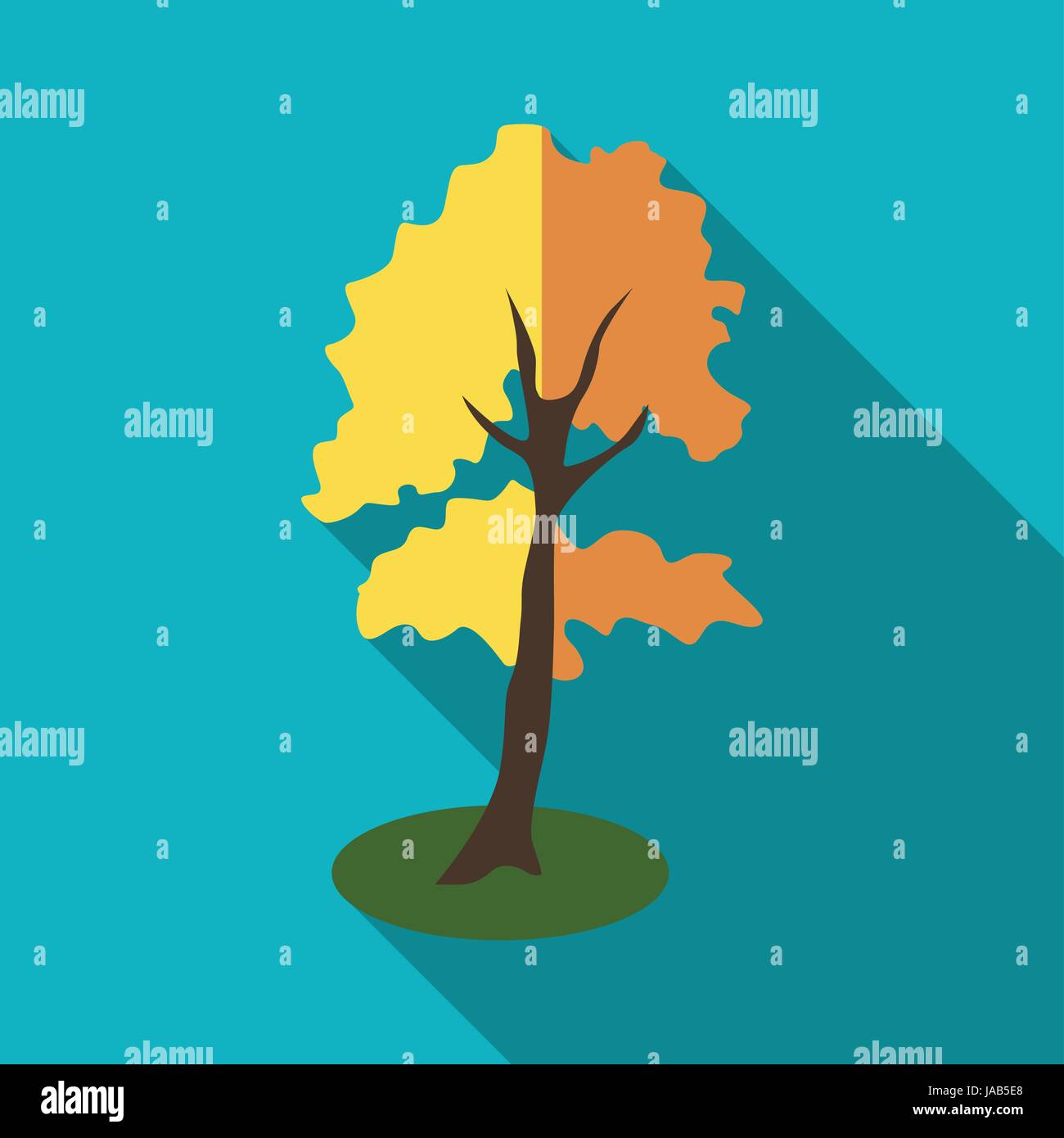 Long tree icon. Flat illustration of long tree vector icon for web ...