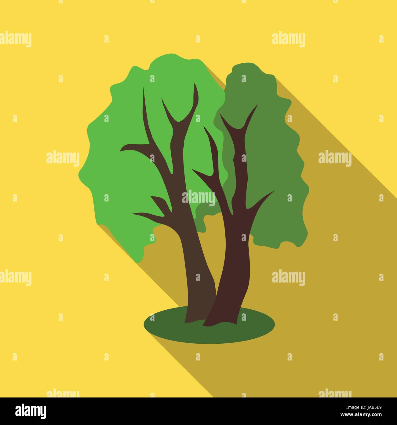 Two trees icon. Flat illustration of two trees vector icon for web ...