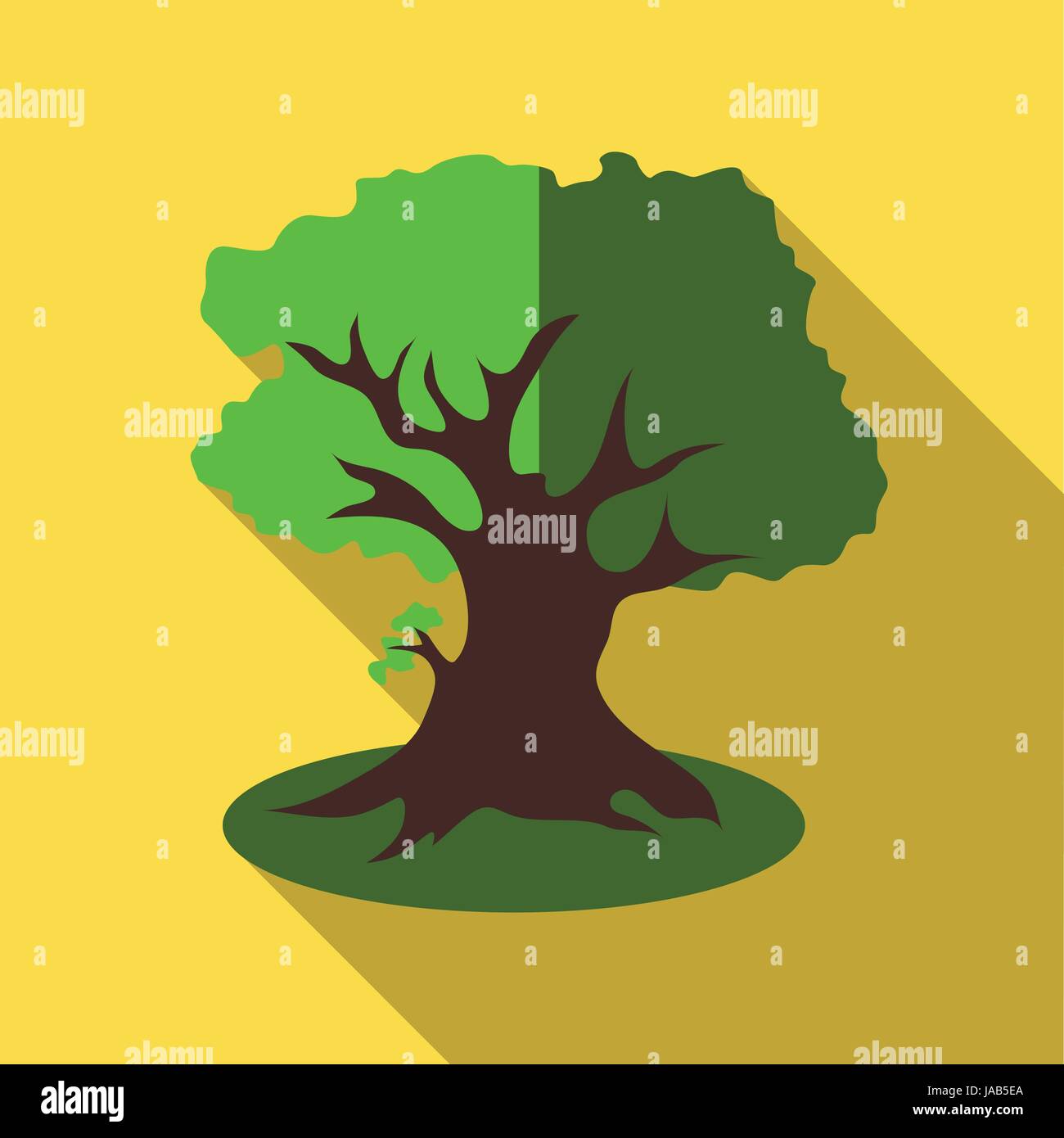 Thick tree icon. Flat illustration of thick tree vector icon for web ...