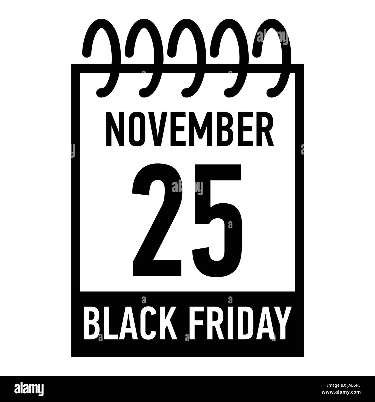 Calendar twenty fifth of november icon. Simple illustration of calendar ...