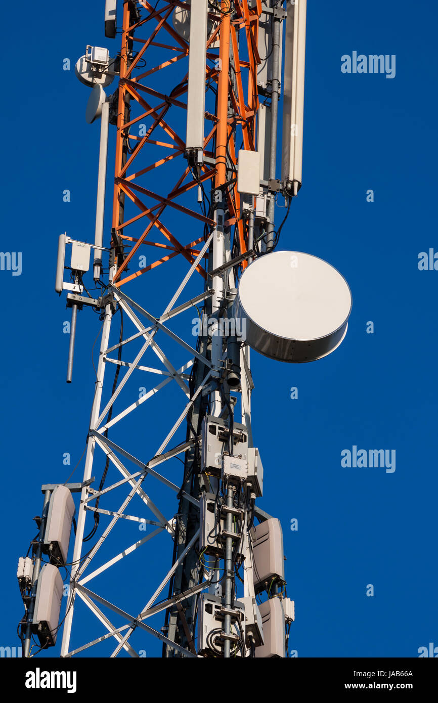 sign, signal, telephone, phone, station, blue, tower, industry ...
