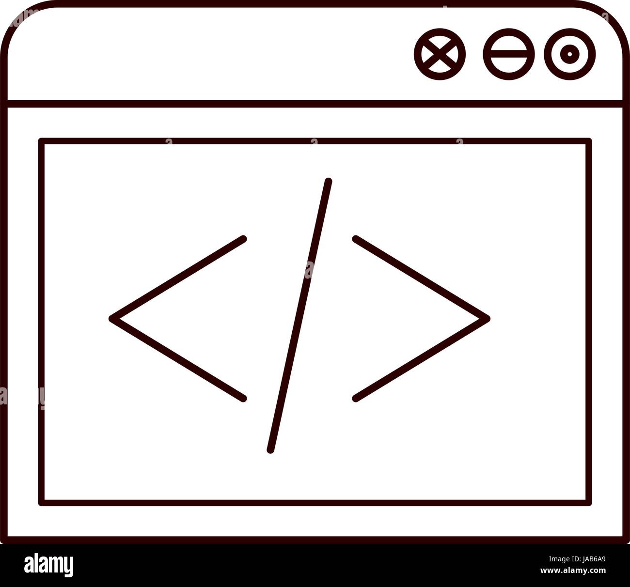 sketch silhouette browser web development icon Stock Vector Image & Art ...