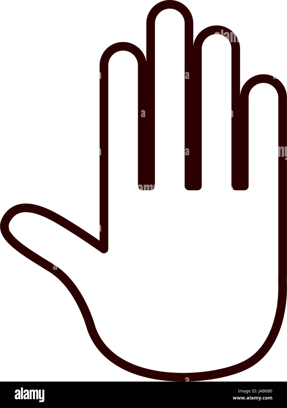 sketch silhouette open hand icon Stock Vector Image & Art - Alamy