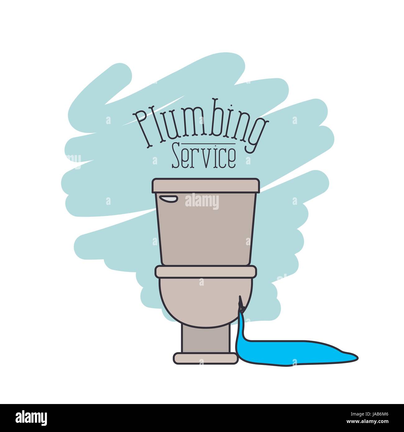 scene of front view sanitary dripping plumbing service Stock Vector ...