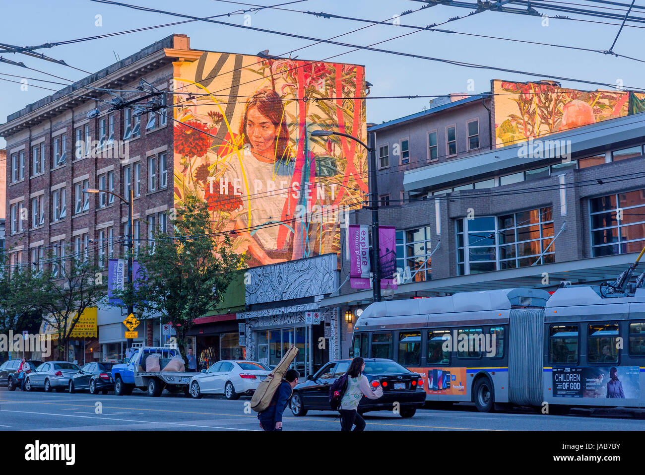Mural, Mount Pleasant neighbourhood, Vancouver, British Columbia ...