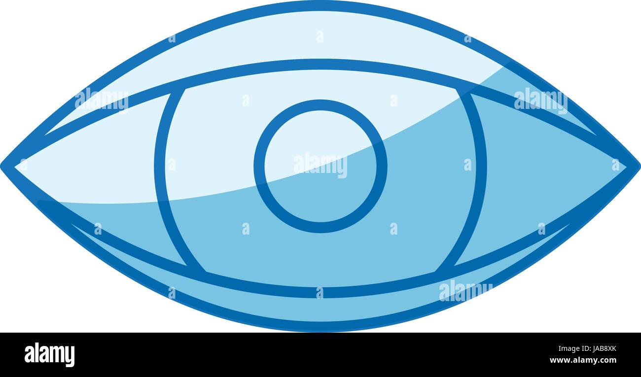 blue color shading silhouette eye symbol browser Stock Vector Image ...