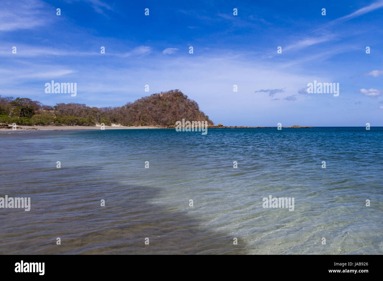 relaxing beach Rajada in the northern pacific coast of Costa Rica with ...