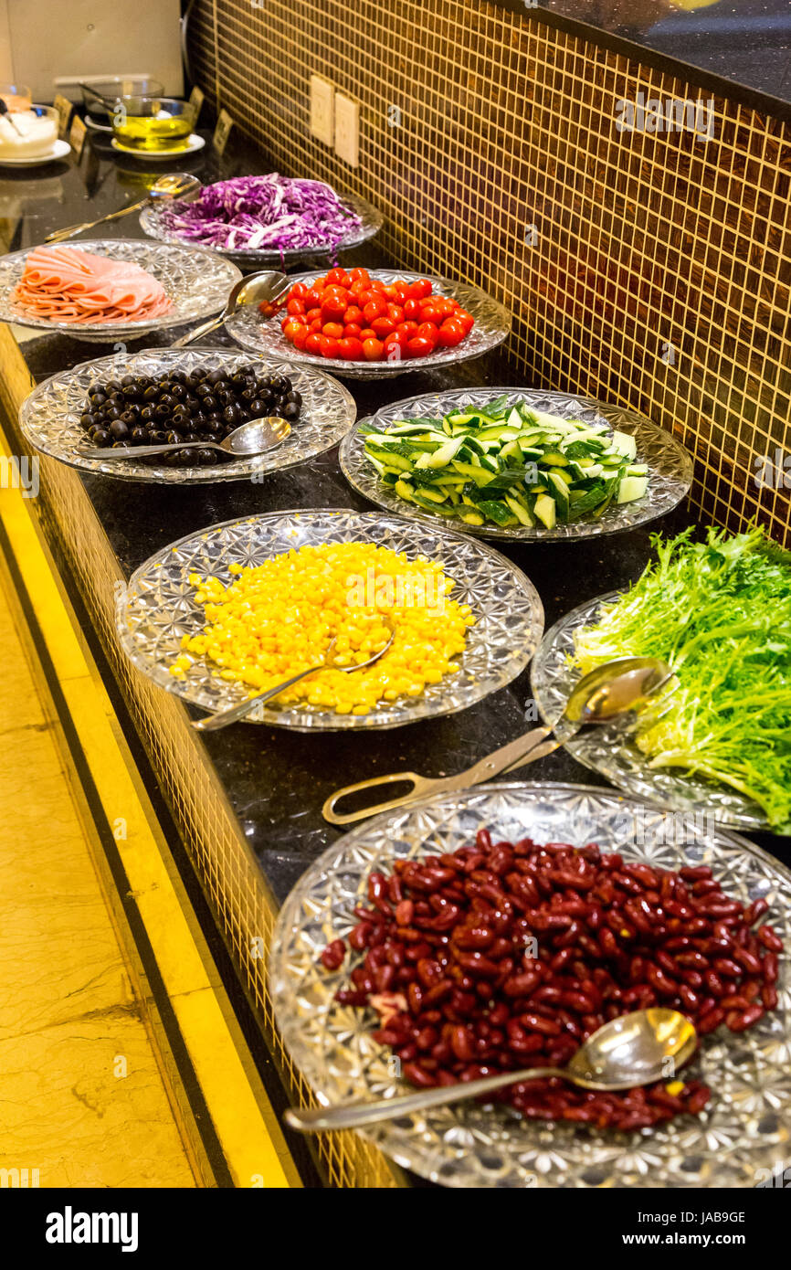 Yangshuo, China. Hotel Buffet Breakfast Choices Stock Photo - Alamy