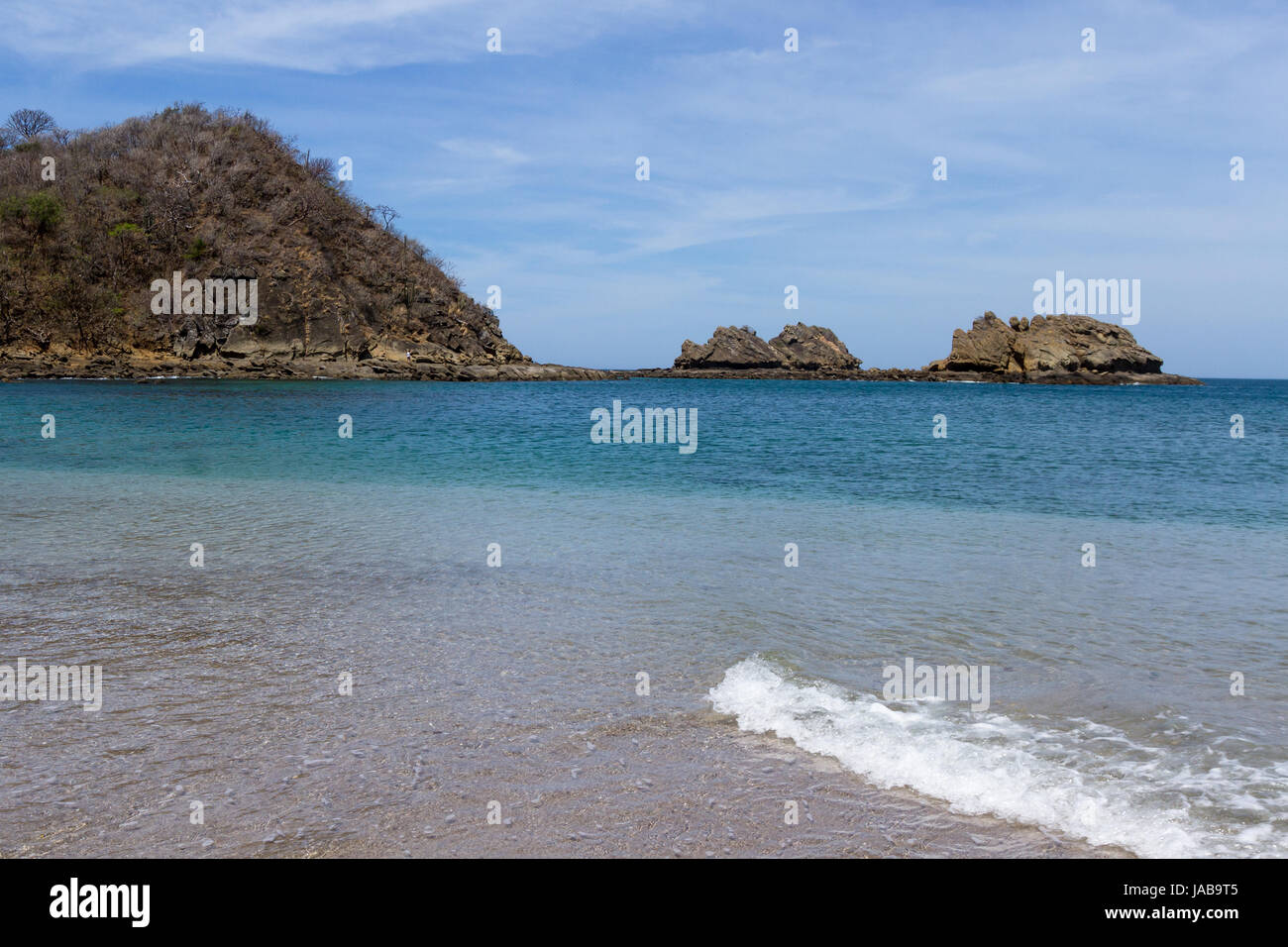 relaxing beach "Playa Rajada" in the northern pacific coast of Costa ...