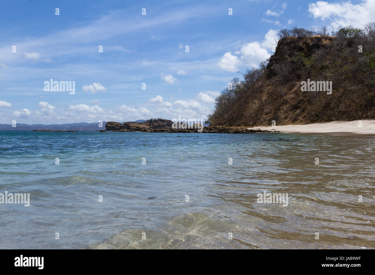 relaxing beach "Playa Rajada" in the northern pacific coast of Costa ...