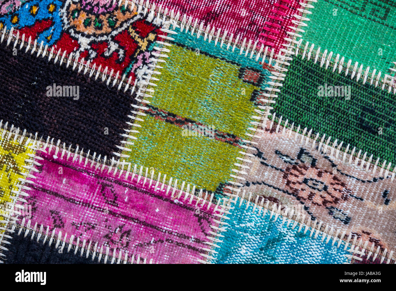 Texture of a piece of old carpet to sew thick threads Stock Photo - Alamy