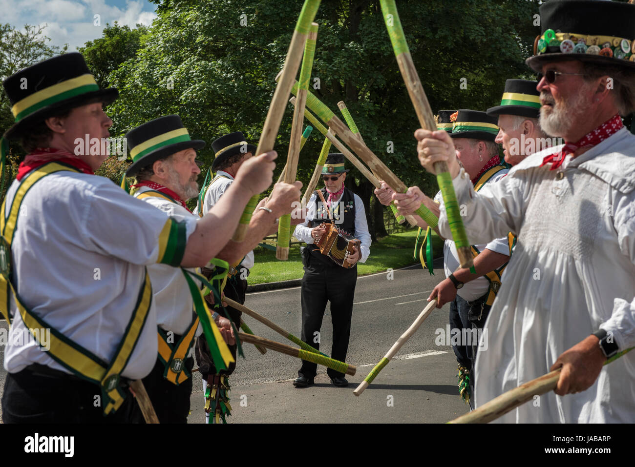 Morris dancers from long man morris men hi-res stock photography and ...