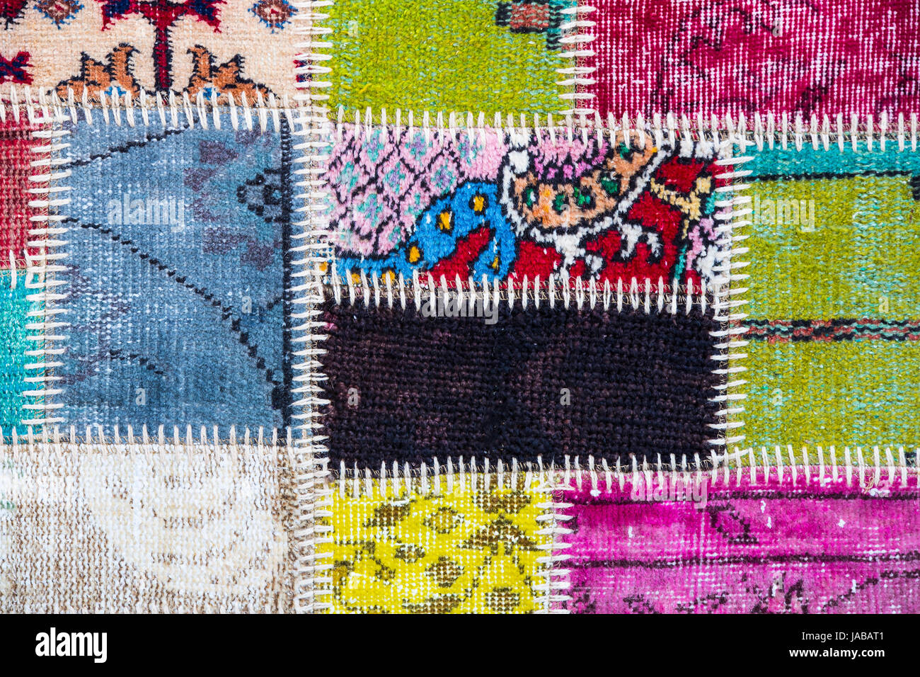 Texture of a piece of old carpet to sew thick threads Stock Photo - Alamy