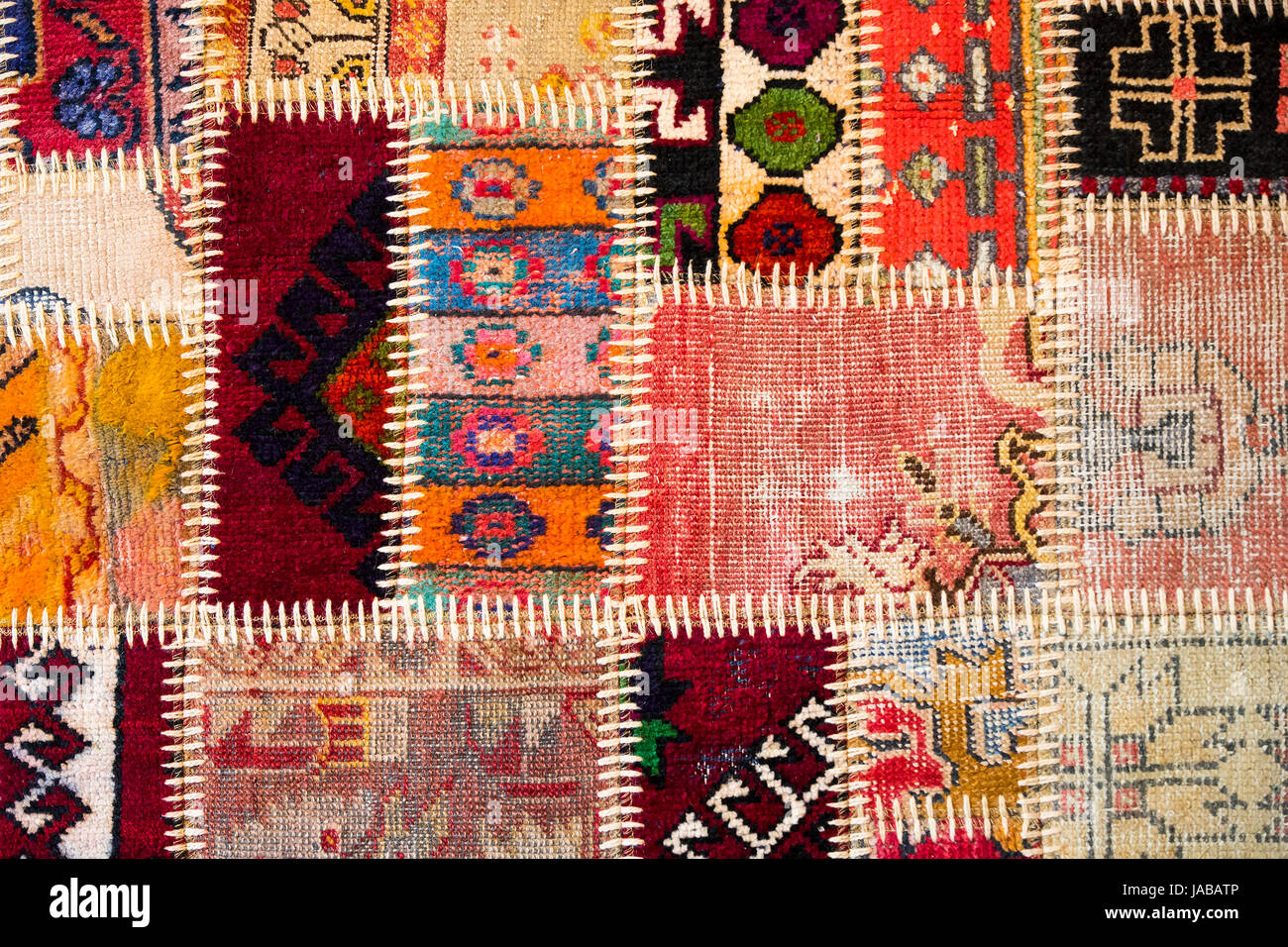 Texture of a piece of old carpet to sew thick threads Stock Photo - Alamy