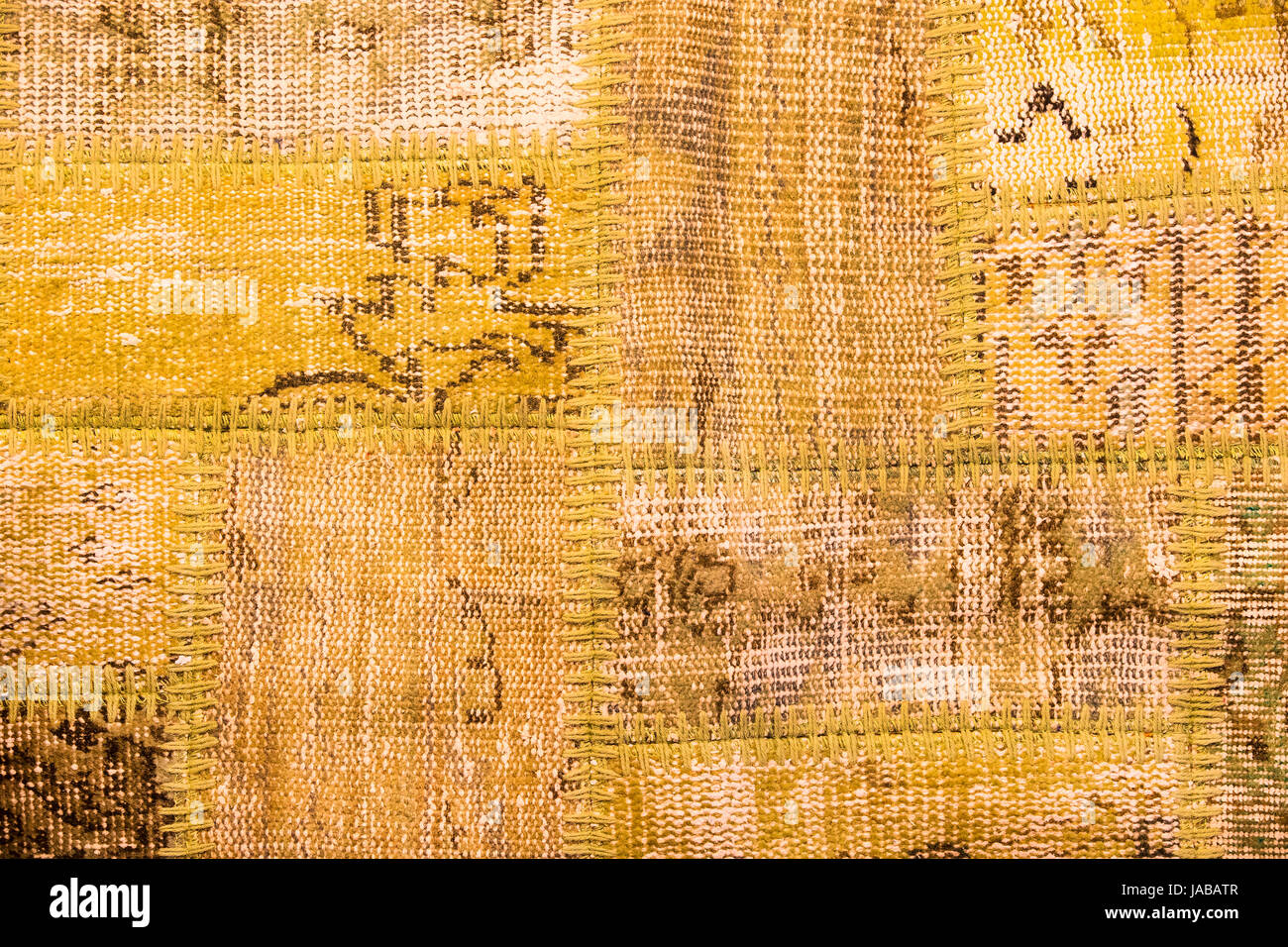 Texture of a piece of old carpet to sew thick threads Stock Photo - Alamy