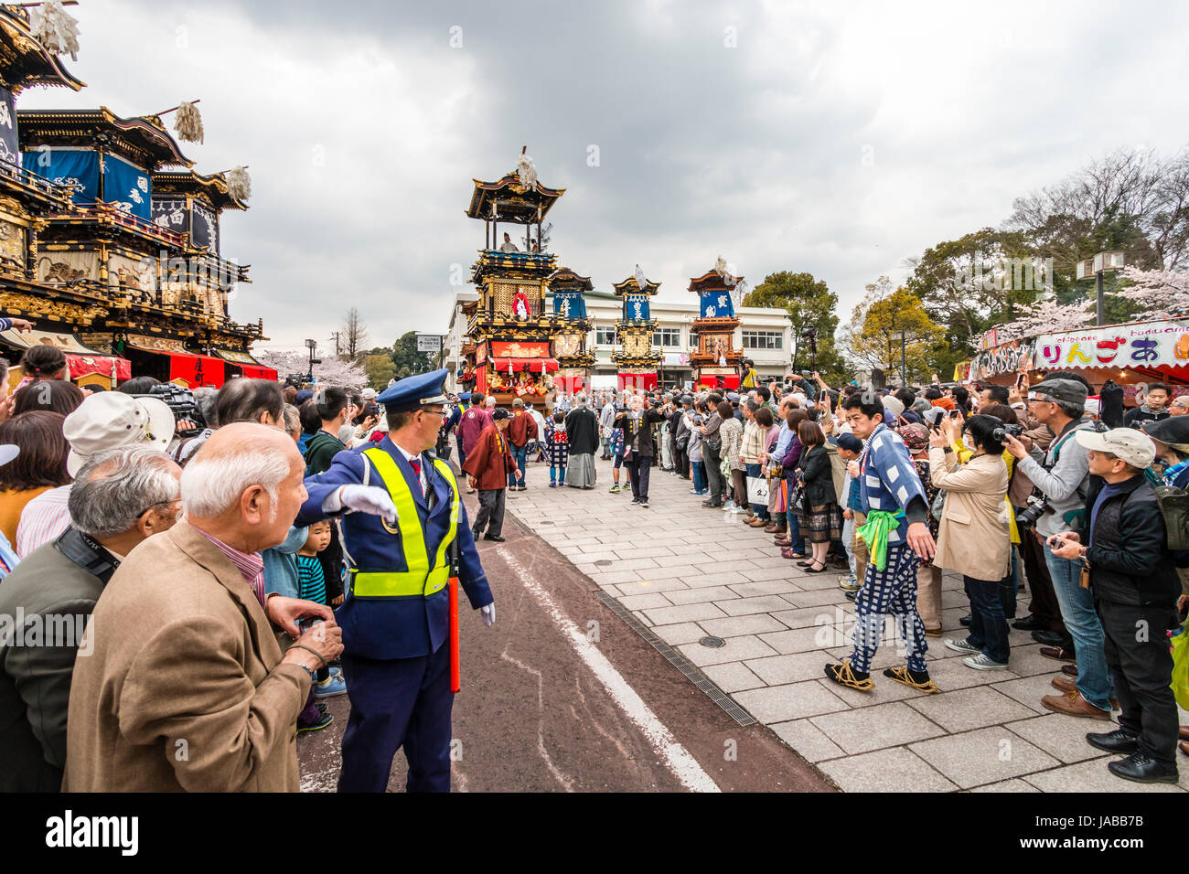 Inuyama festival, Japan, massive 3 storey wooden Dashi float, aka ...