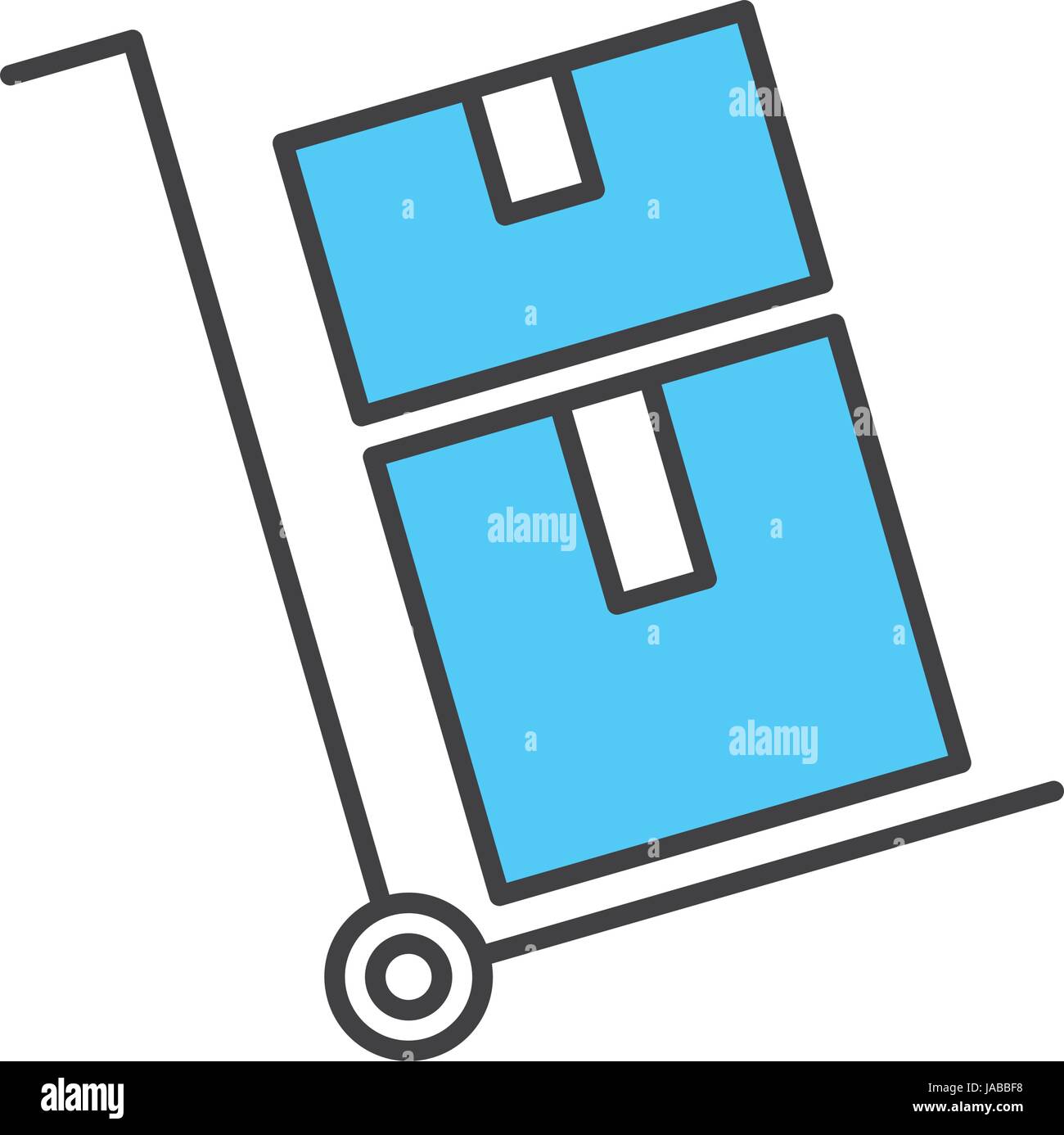 delivery cart boxes icon Stock Vector Image & Art - Alamy