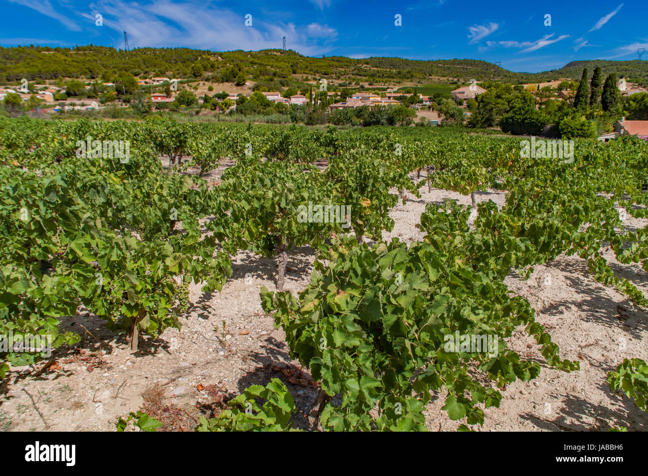 View at Town Cruzy in Languedoc-Roussillon province in France Stock ...