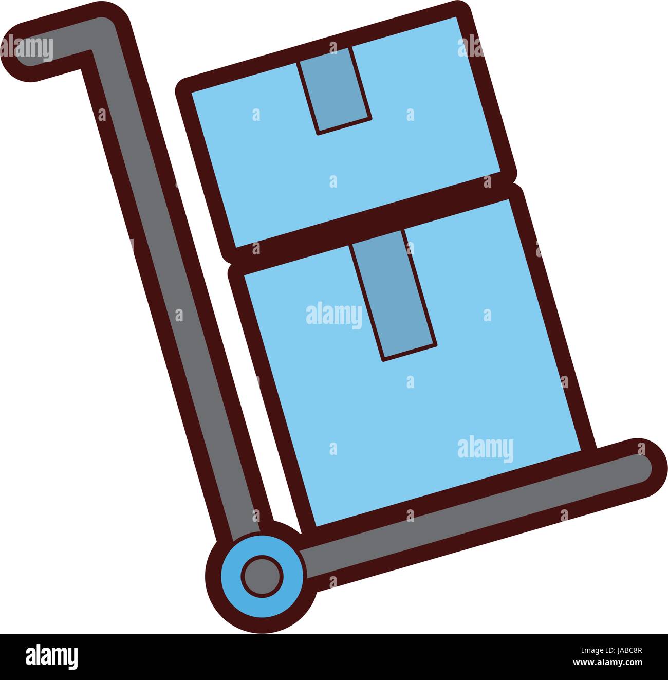 delivery cart boxes icon Stock Vector Image & Art - Alamy