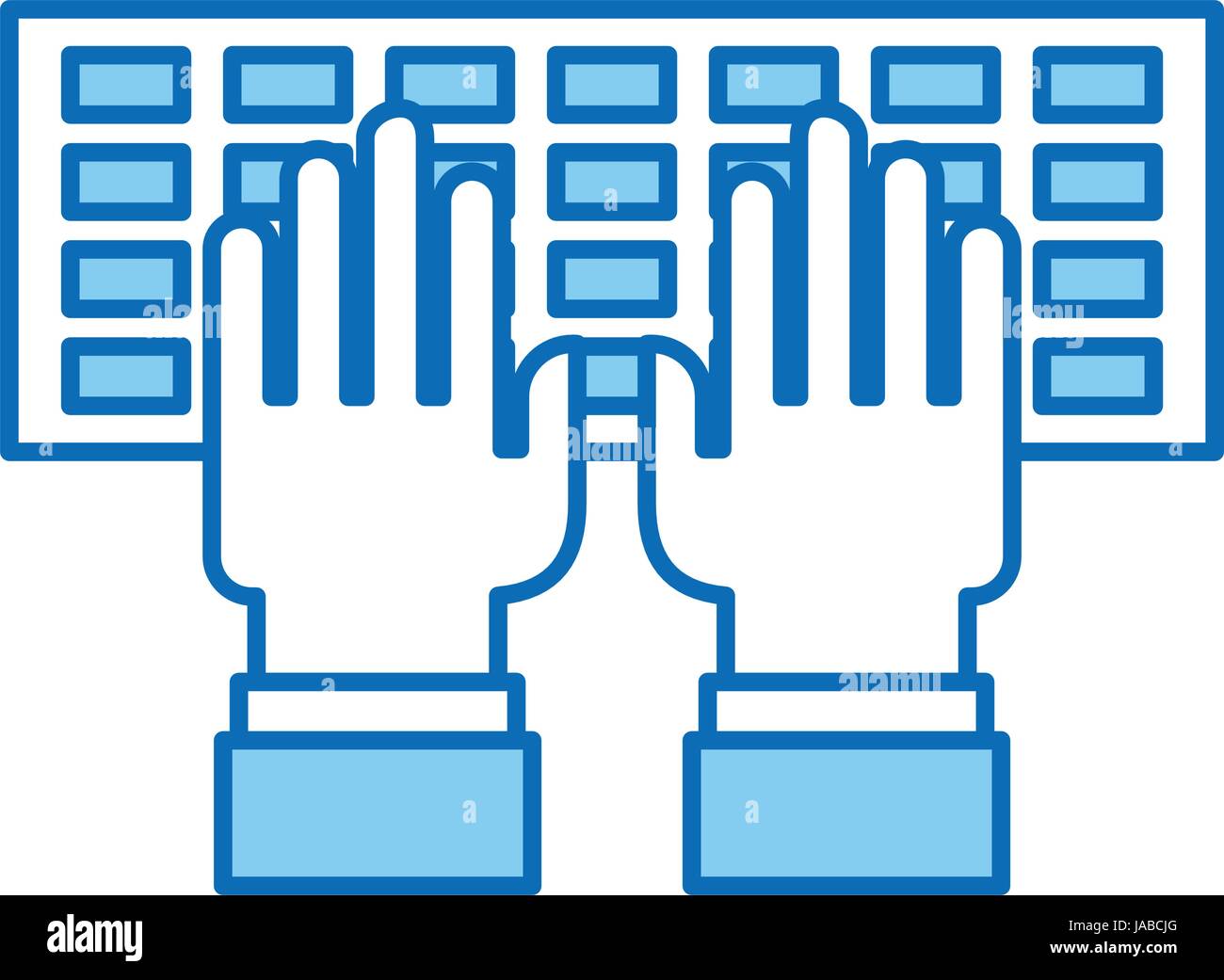 computer keyboard with hands user Stock Vector Image & Art - Alamy