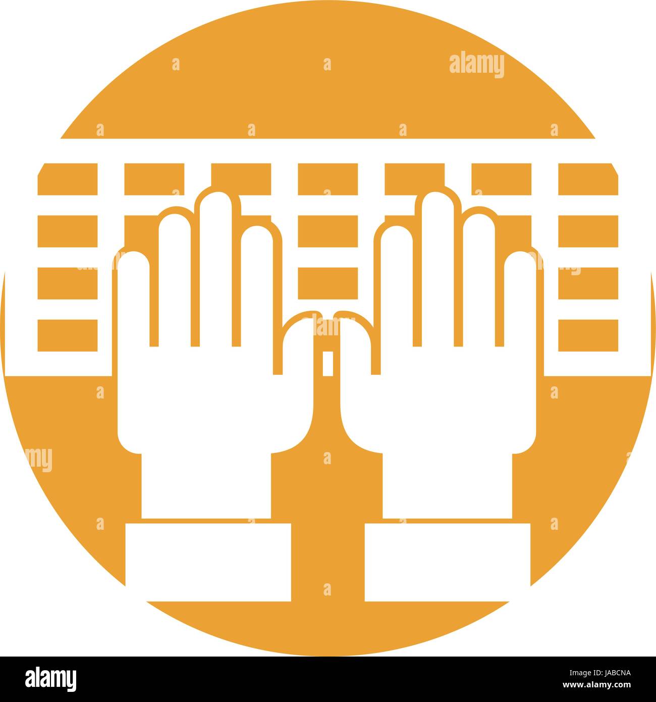 computer keyboard with hands user Stock Vector Image & Art - Alamy