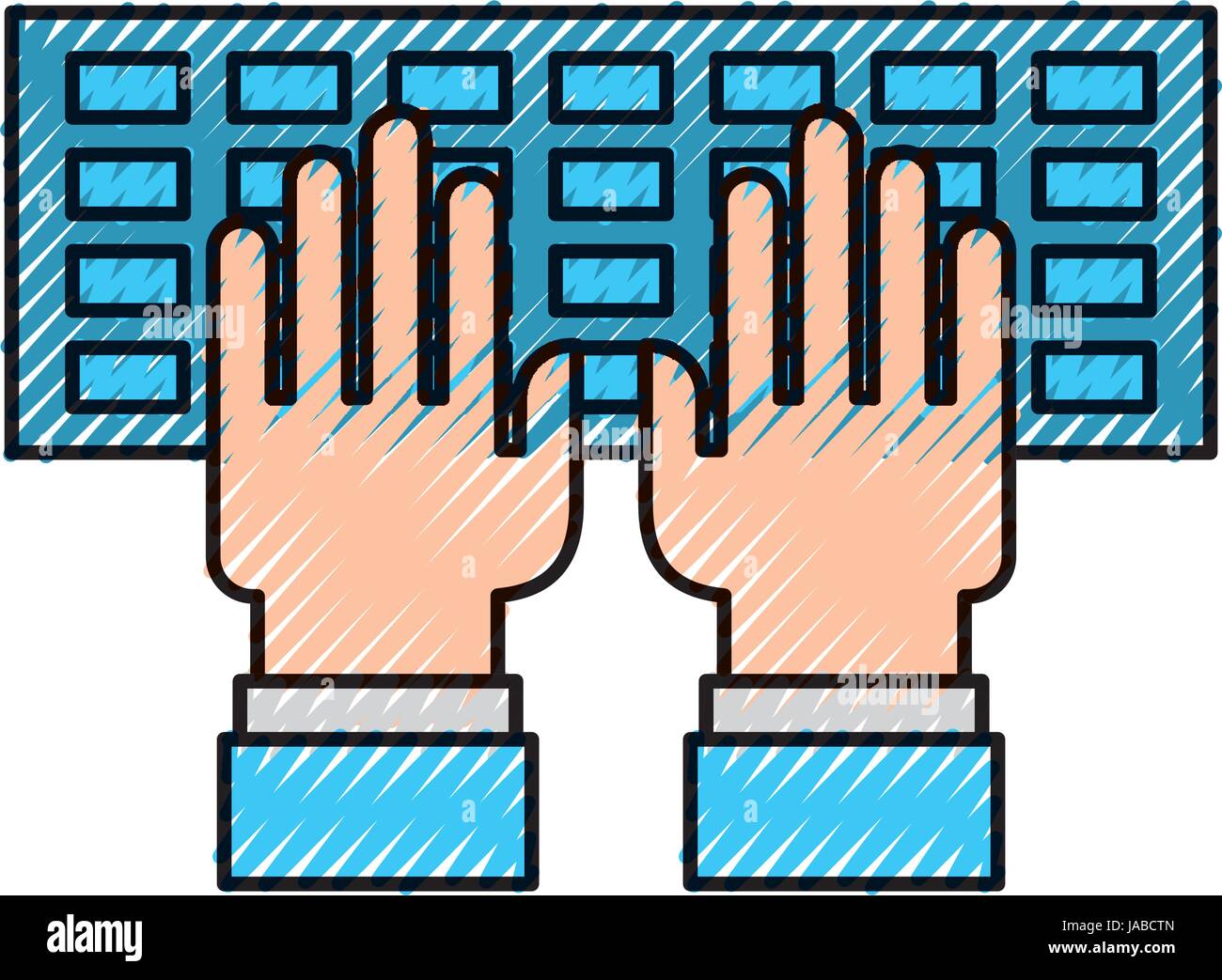 computer keyboard with hands user Stock Vector Image & Art - Alamy