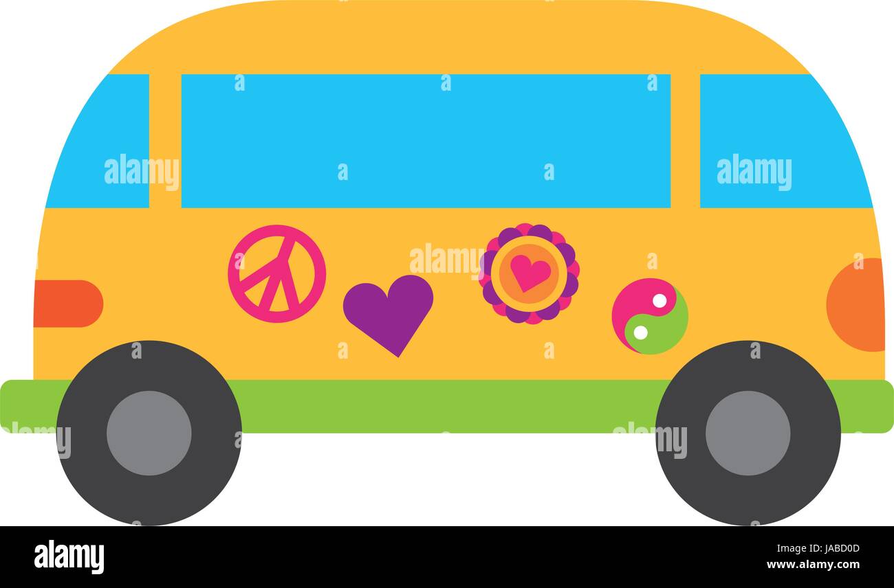 van style hippie icon Stock Vector Image & Art - Alamy