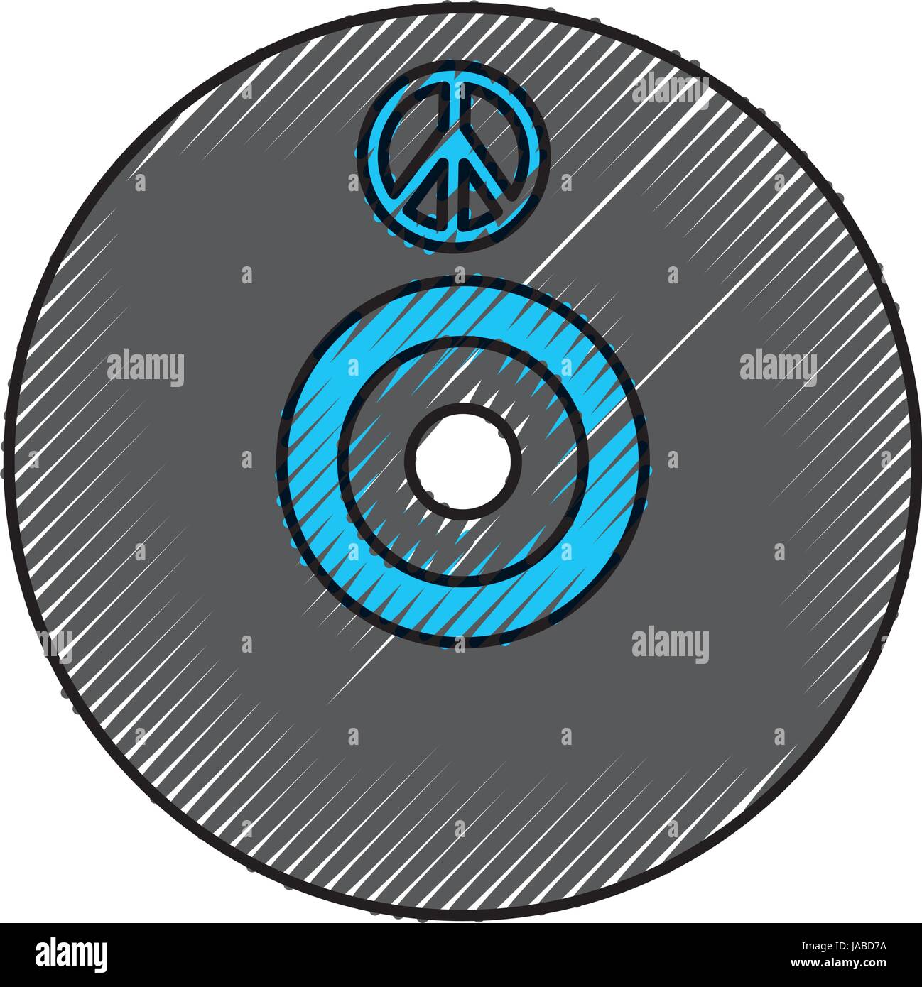 hippie long play icon Stock Vector Image & Art - Alamy