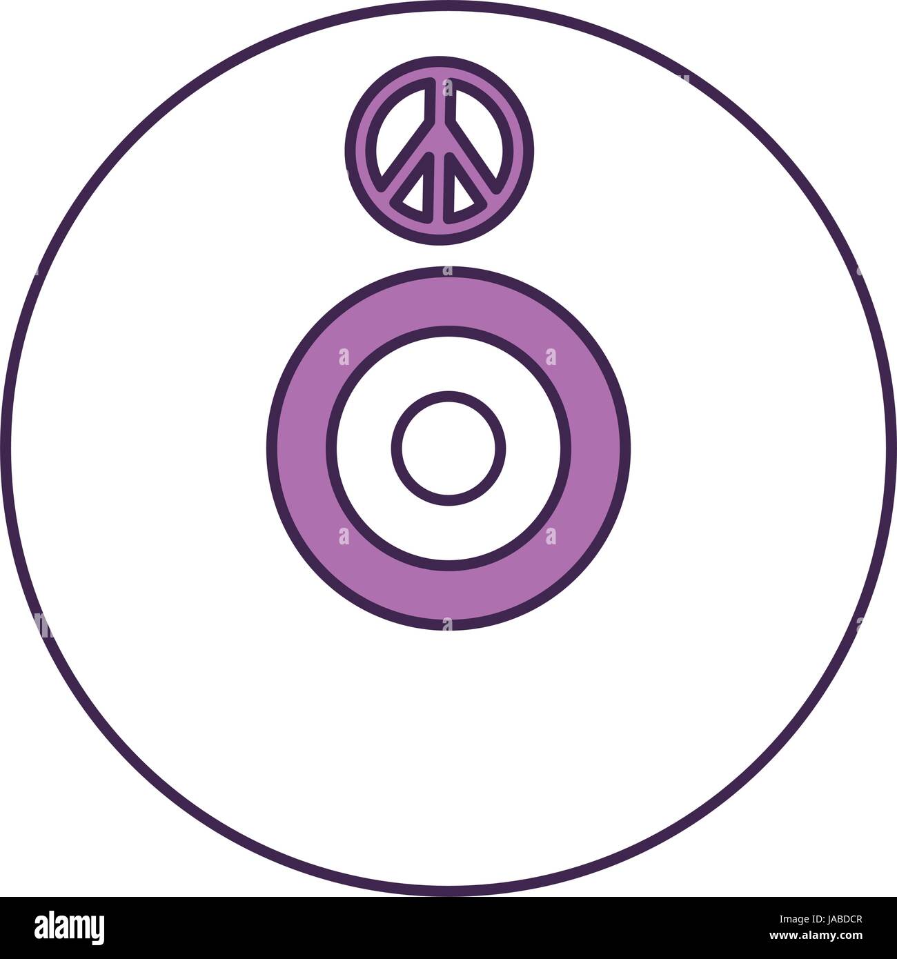 hippie long play icon Stock Vector Image & Art - Alamy