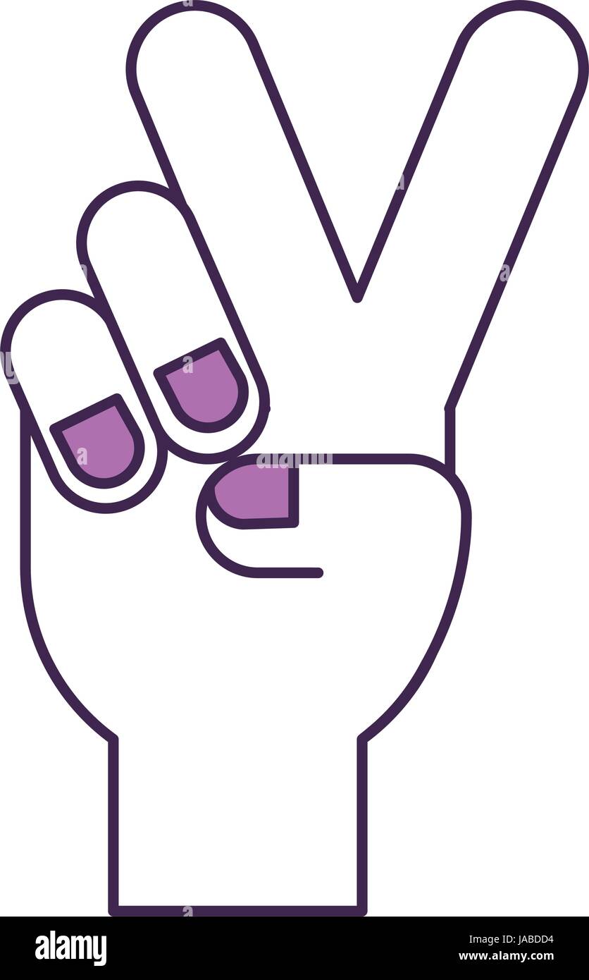 hand human peace and love symbol Stock Vector Image & Art - Alamy