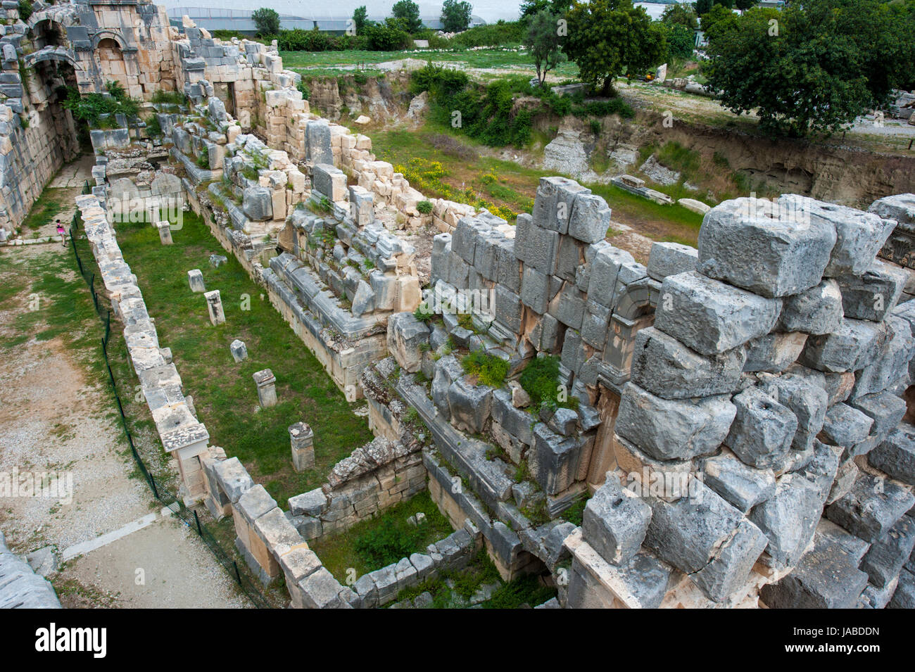 Remains of ancient Greek town in Myra, Antalya Province, Turkey Stock ...