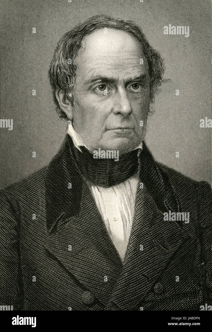 Antique c1860 engraving, Daniel Webster. Daniel Webster (1782-1852) was ...