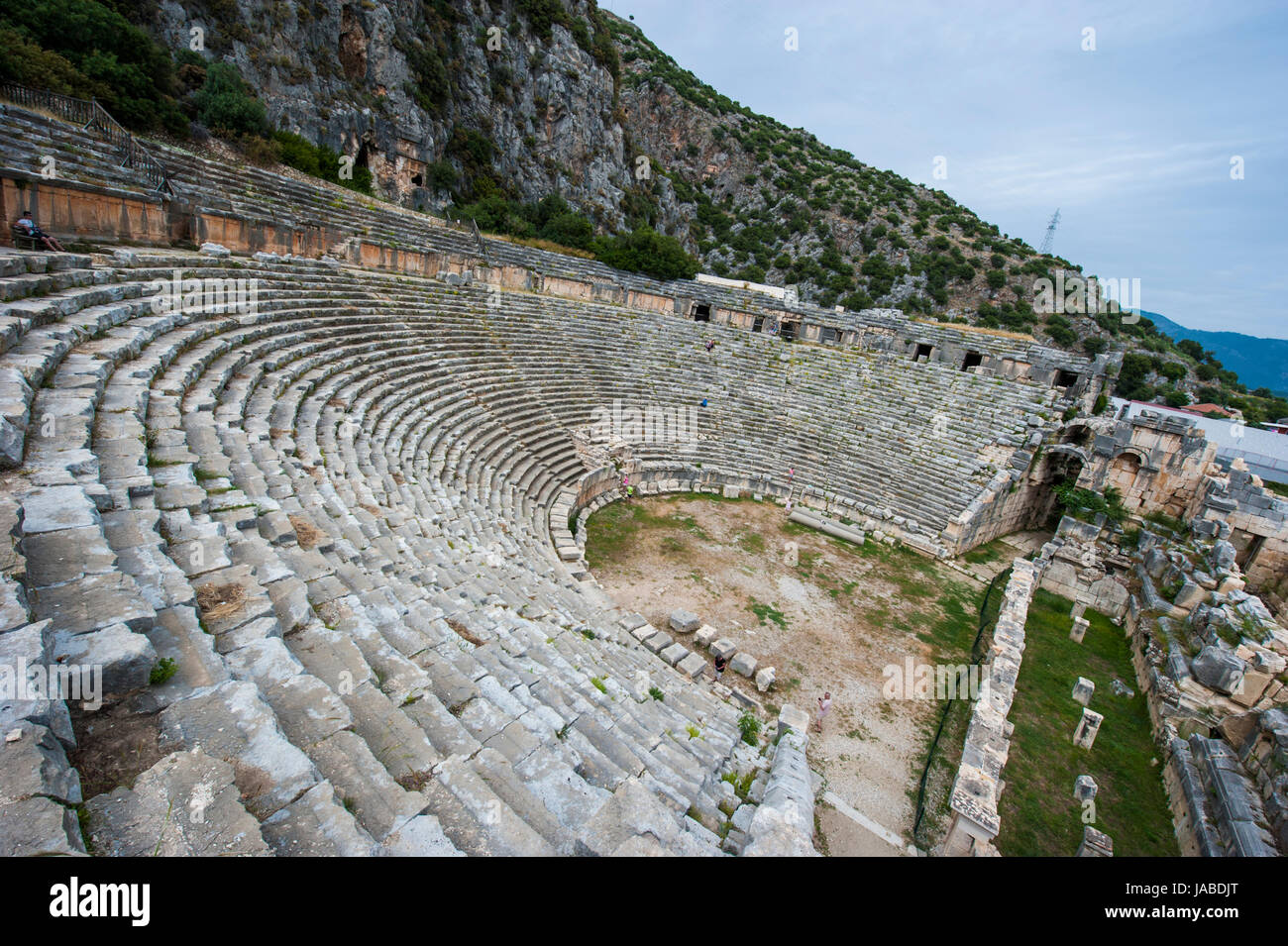 Remains of ancient Greek town in Myra, Antalya Province, Turkey Stock ...