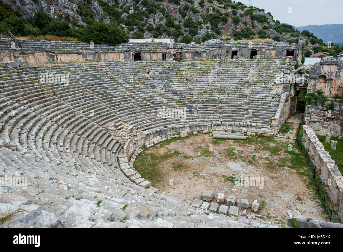 Remains of ancient Greek town in Myra, Antalya Province, Turkey Stock ...