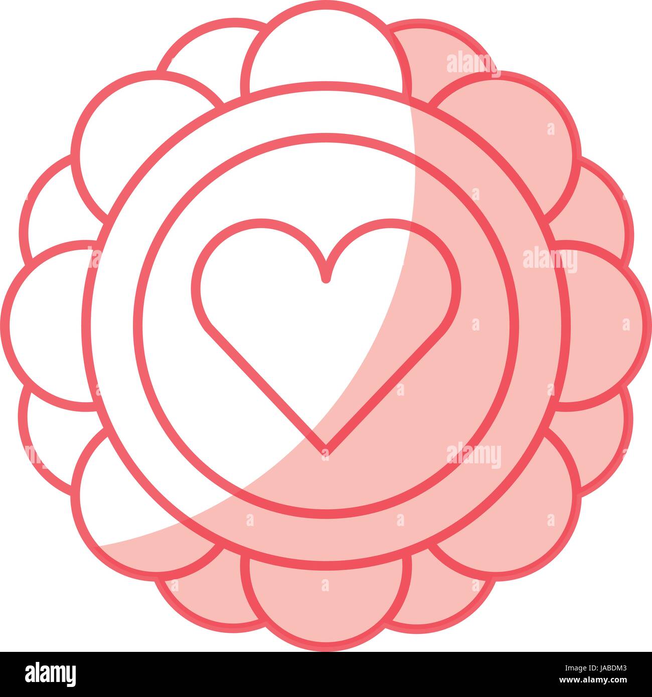 sticker with heart icon Stock Vector Image & Art - Alamy