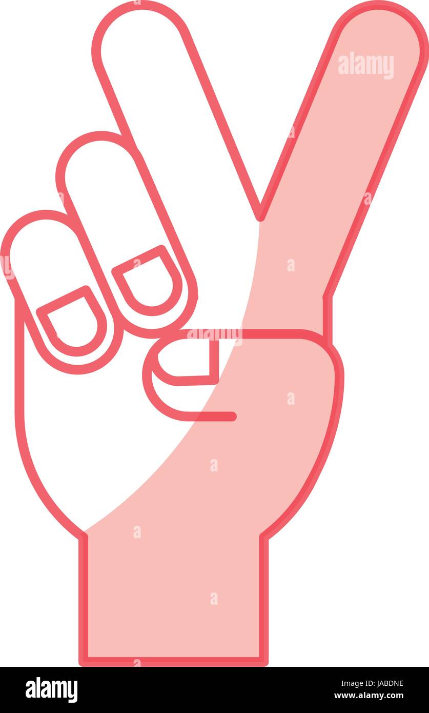 hand human peace and love symbol Stock Vector Image & Art - Alamy
