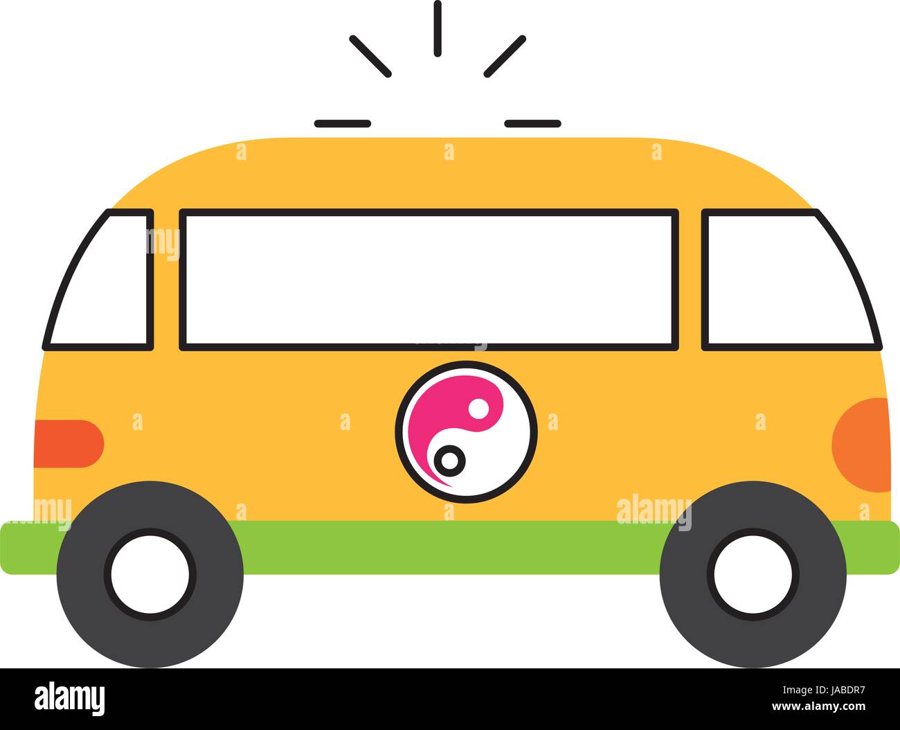 van style hippie icon Stock Vector Image & Art - Alamy