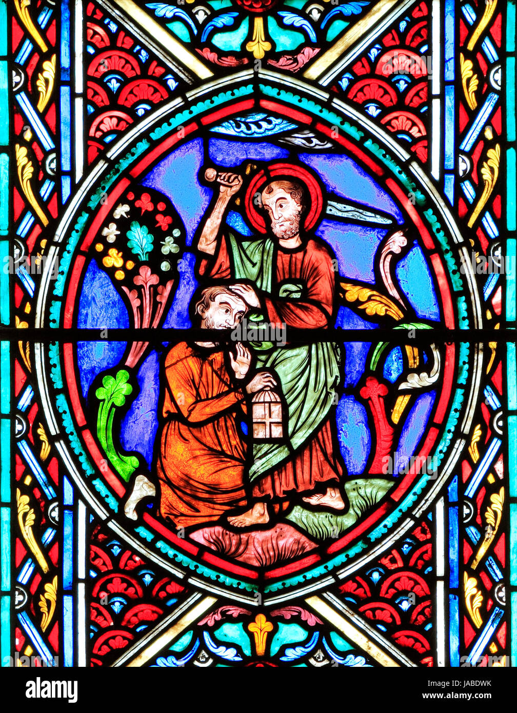 Simon Peter, St. Peter, cuts off ear of Malchus, servant of Caiaphas ...