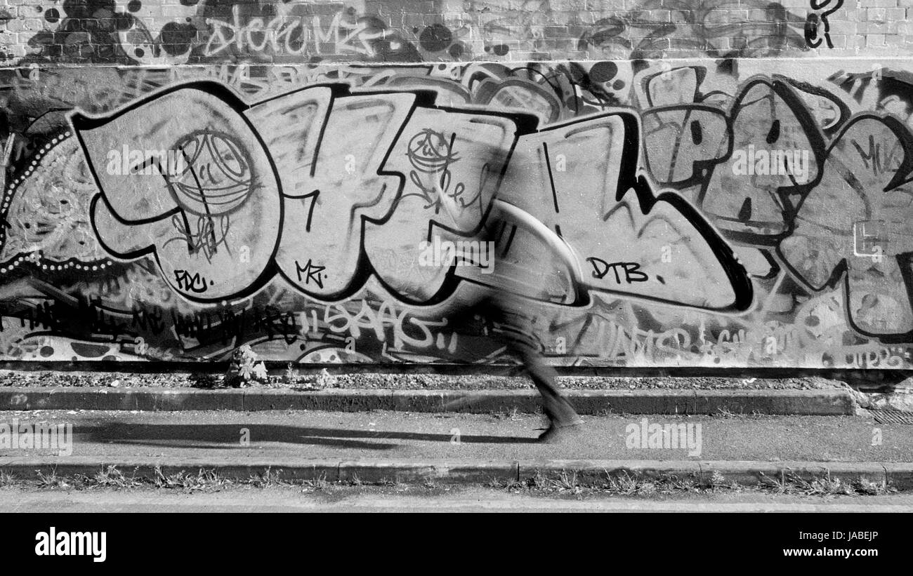 Artwork graffiti Black and White Stock Photos & Images - Alamy