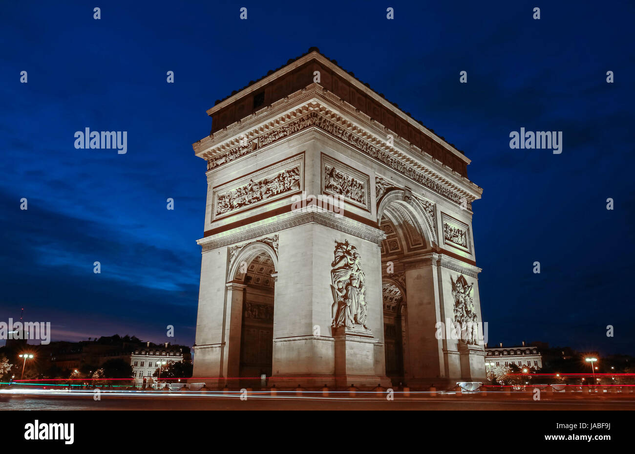 Paris cityscape night black and white hi-res stock photography and ...