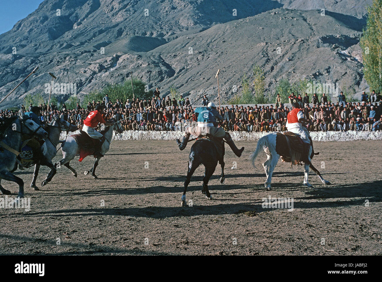 Polo game at the Aga Khan Shani Polo Stadium, Gilgit, Gilgit-Baltistan ...