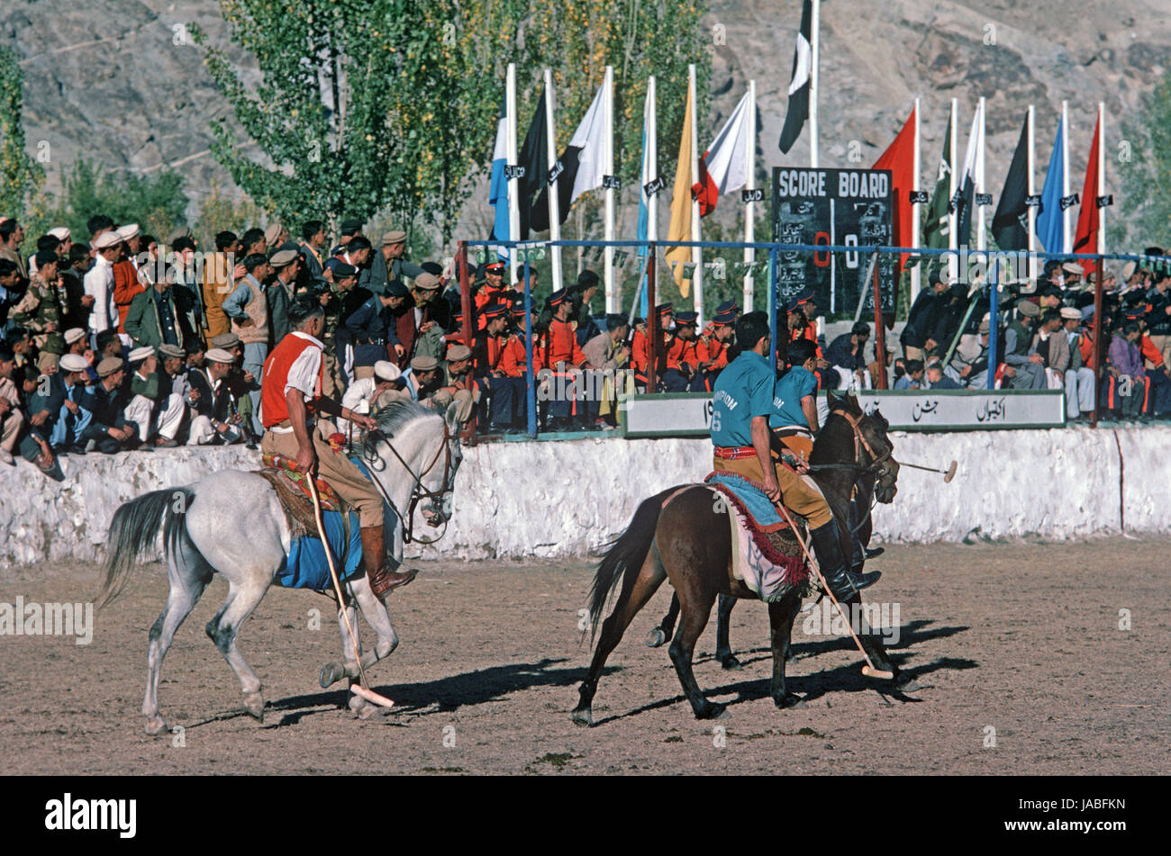 Polo game at the Aga Khan Shani Polo Stadium, Gilgit, Gilgit-Baltistan ...