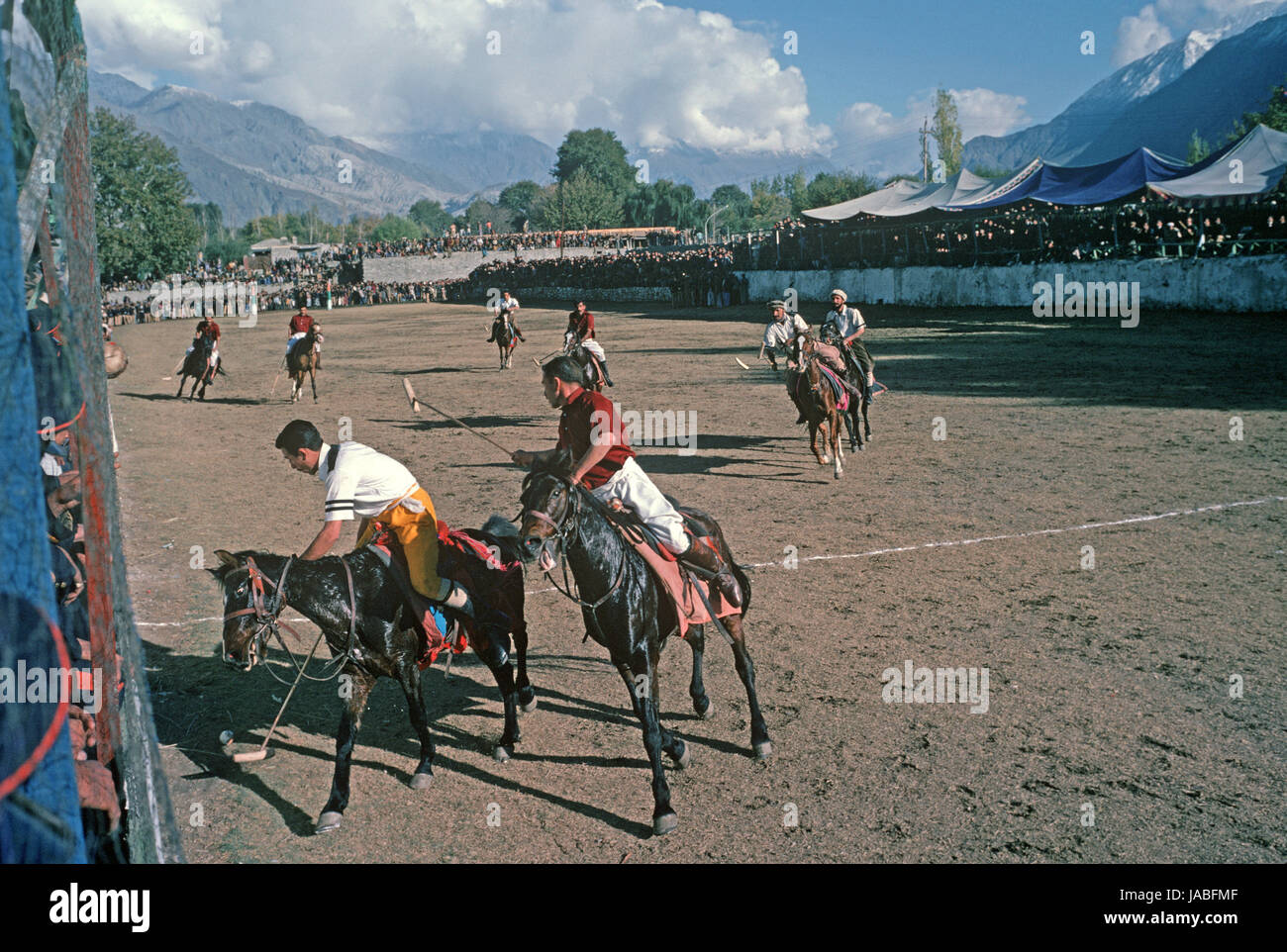 Polo game at the Aga Khan Shani Polo Stadium, Gilgit, Gilgit-Baltistan ...