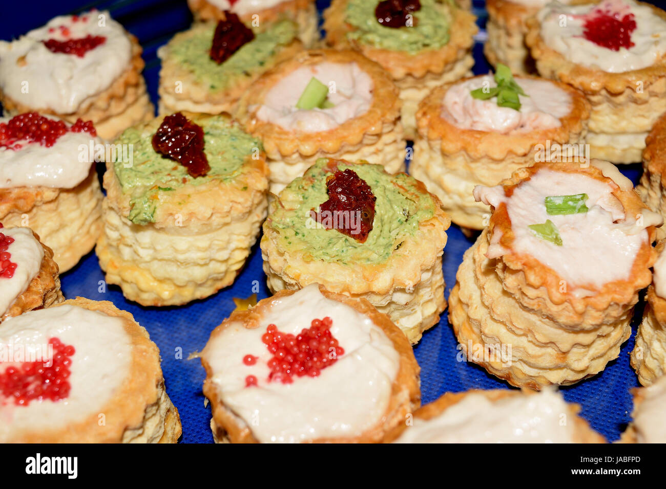 voulevant stuffed with various creams Stock Photo - Alamy