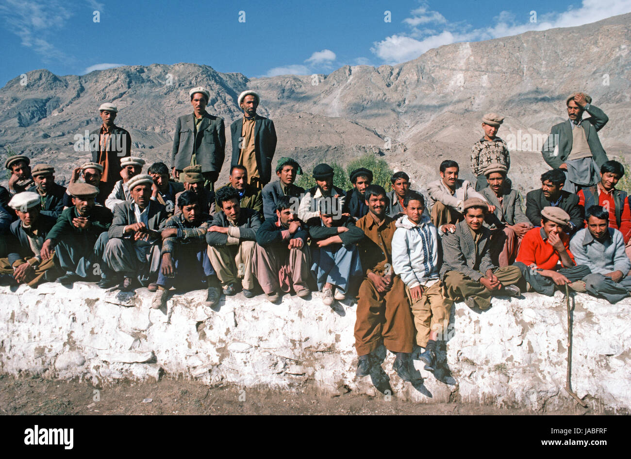 Spectators at Agha Khan Shani Polo Stadium in Gilgit, Gilgit-Baltistan ...