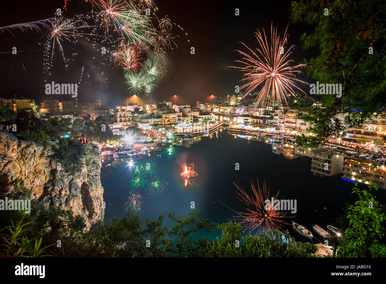 Greece orthodox easter fireworks hi-res stock photography and images ...