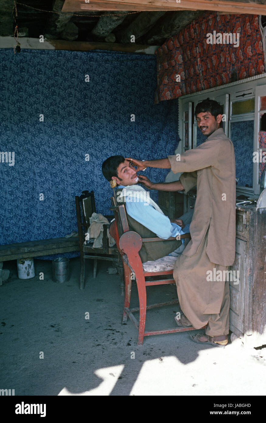 Barber in Gilgit, Gilgit-Baltistan Administrative Area, Pakistan Stock ...